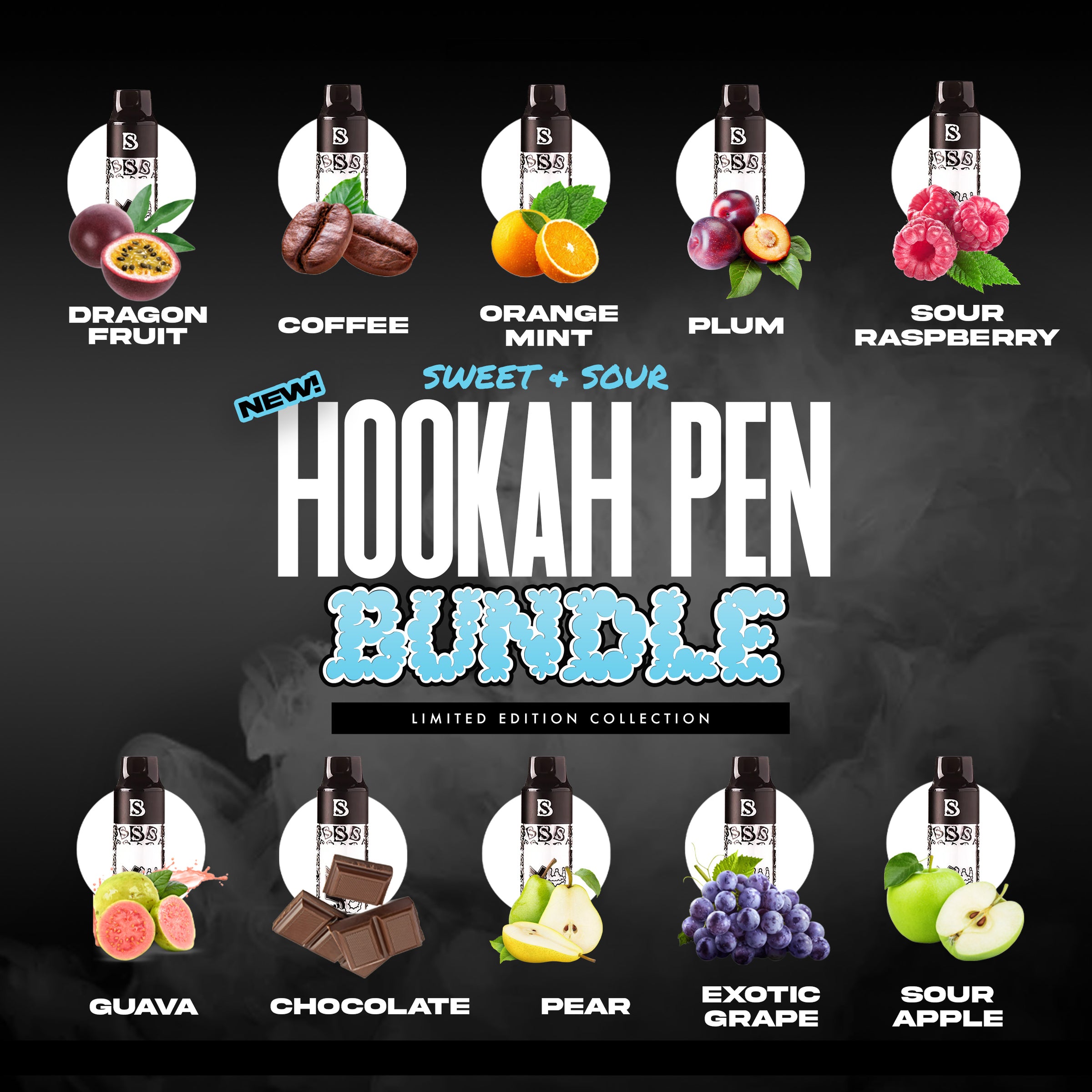 Blakk Smoke Hookah Vape Pens - No Nicotine or Tobacco